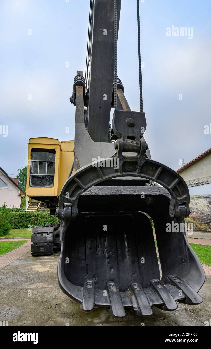 Excavator with a bucket volume of 6 cubic meters, which worked at coal ...