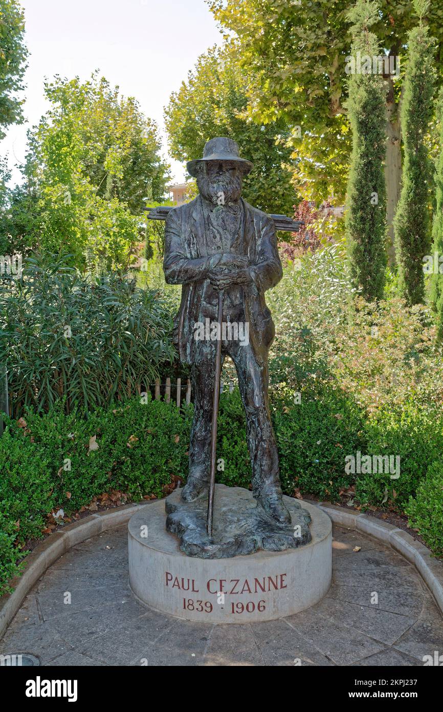 Paul Cezanne's statue, Aix-en-Provence, France Stock Photo - Alamy