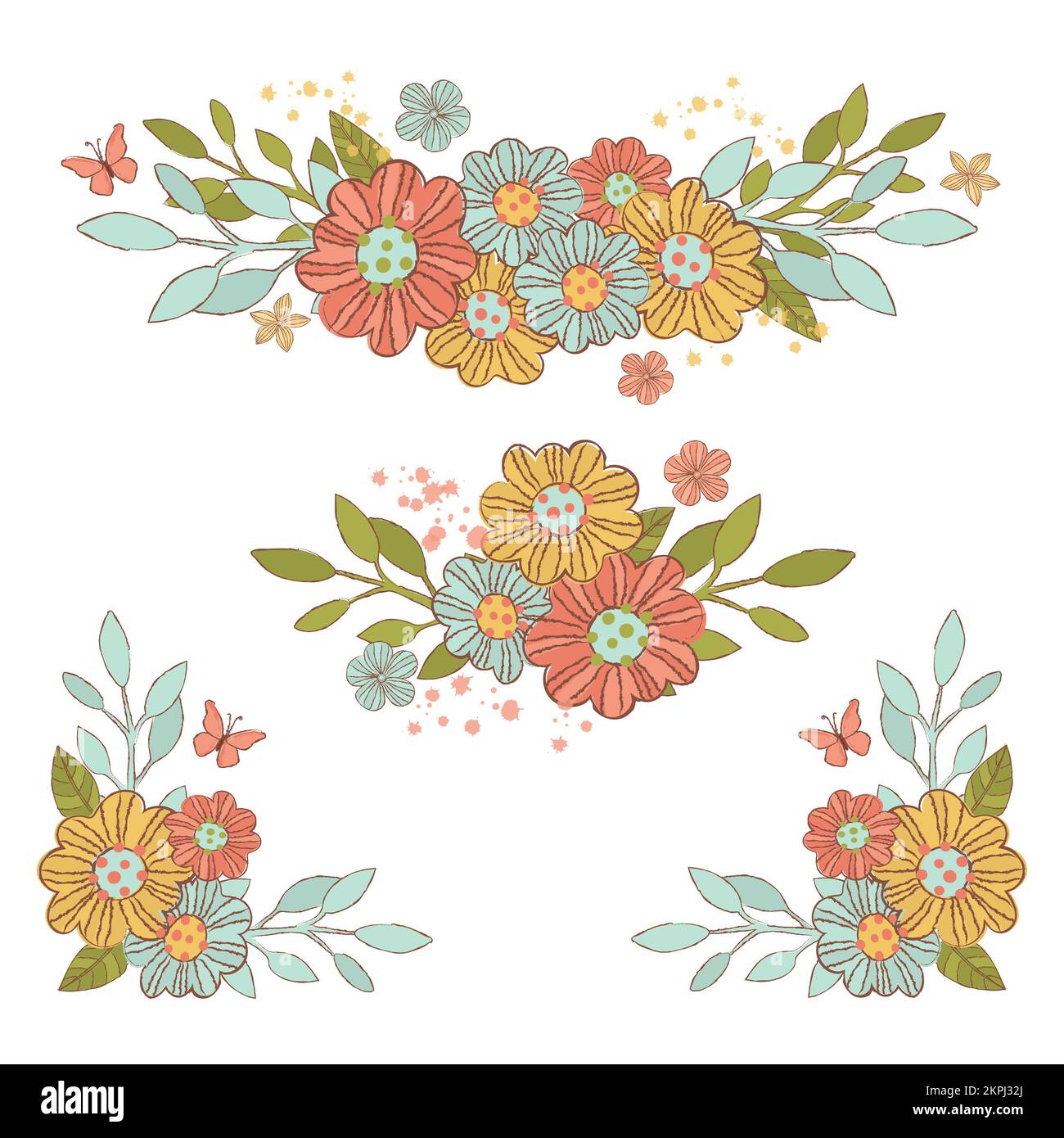 SPRING BOUQUET Variations From Wreaths Of Wild Flowers Decorative ...