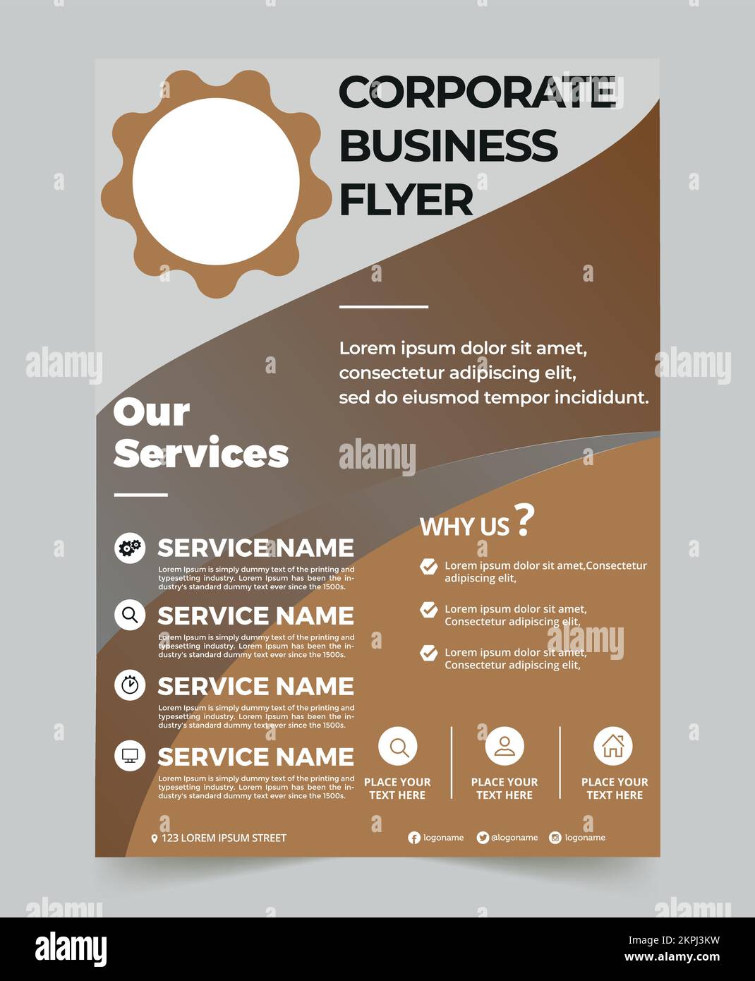 Professional business flyer design template for business Stock Vector ...
