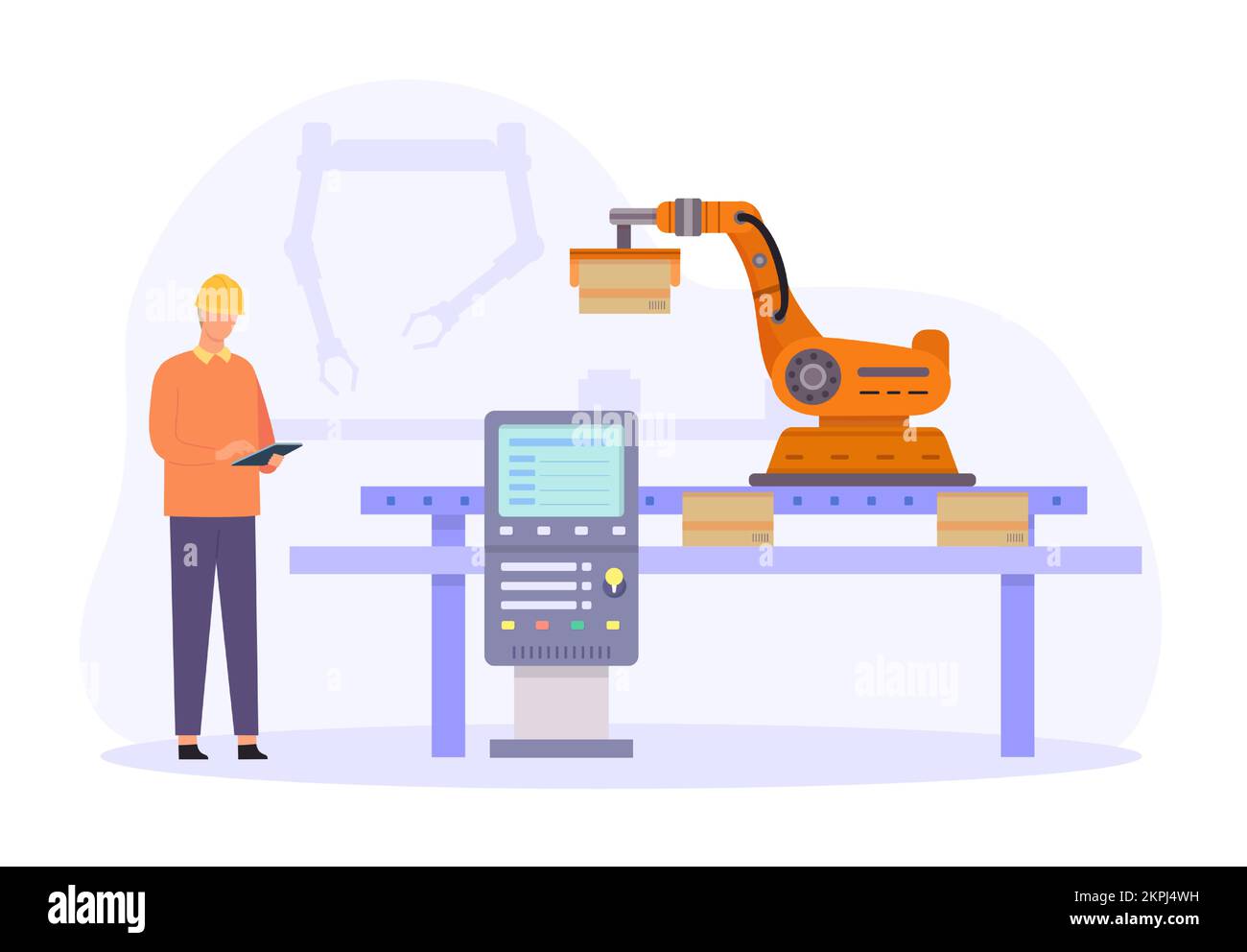 Working conveyor belt in warehouse Cut Out Stock Images & Pictures - Alamy