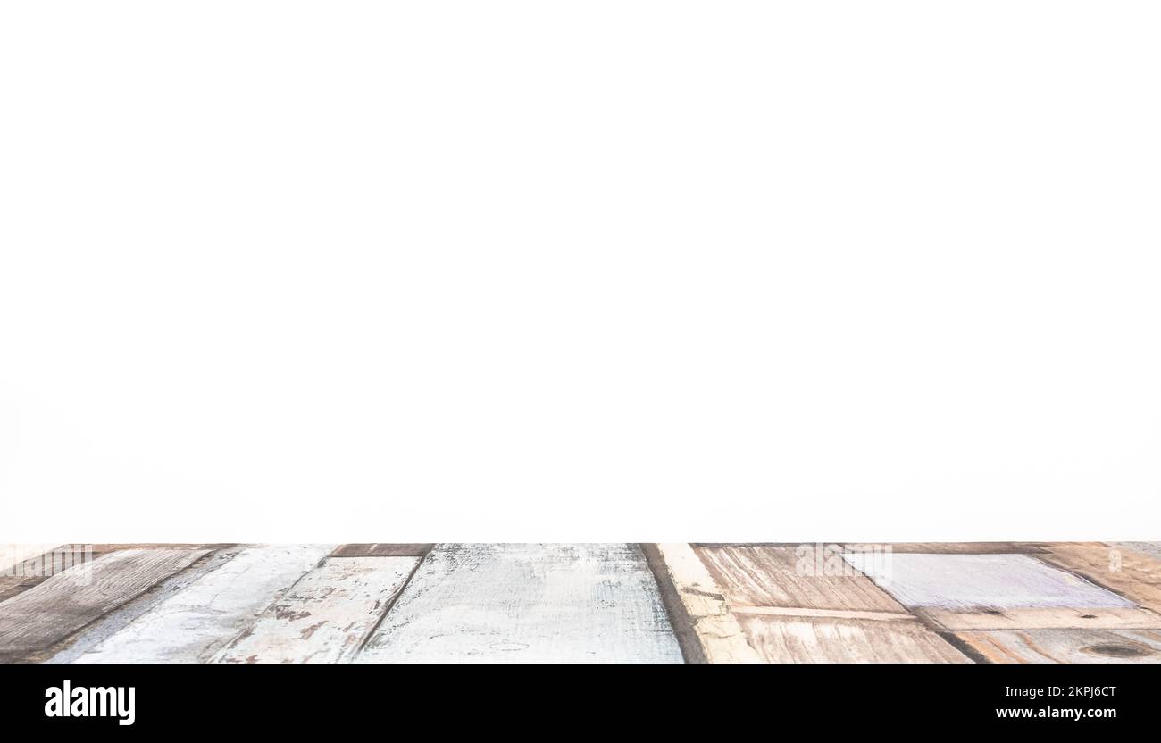 White background with wood support for displaying advertising objects ...