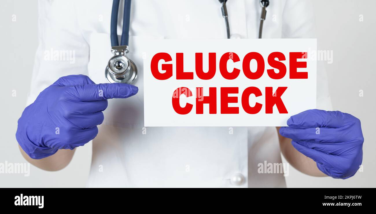 Medicine and health concept. The doctor points his finger at a sign ...