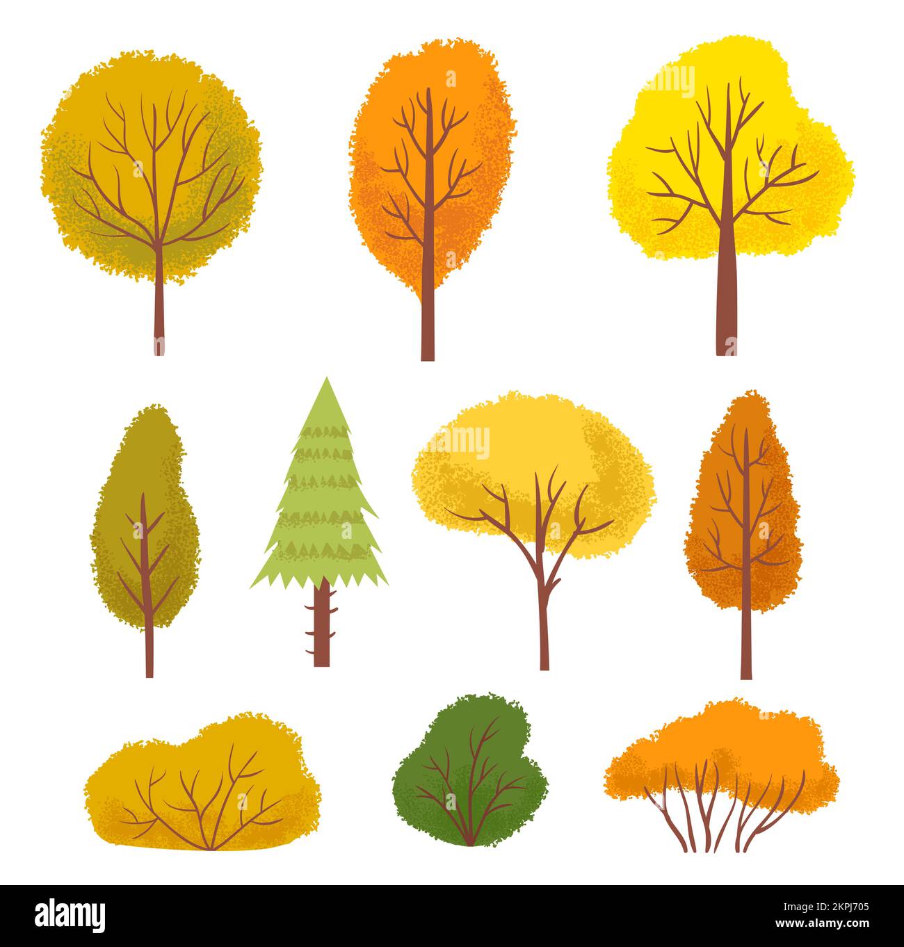 Bright yellow green bushes Cut Out Stock Images & Pictures - Alamy