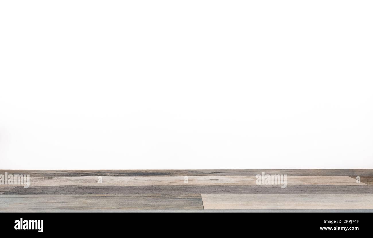 White background with wood support for displaying advertising objects ...