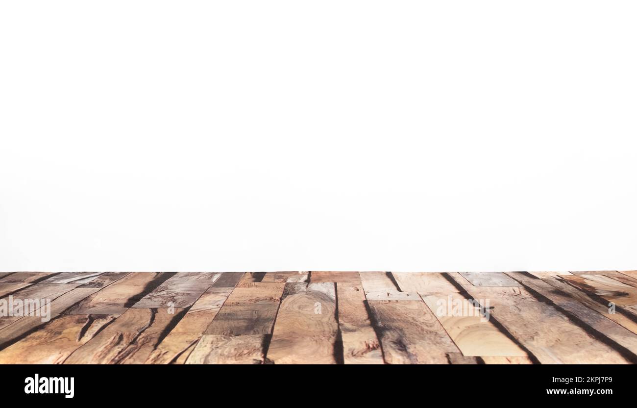 White background with wood support for displaying advertising objects ...