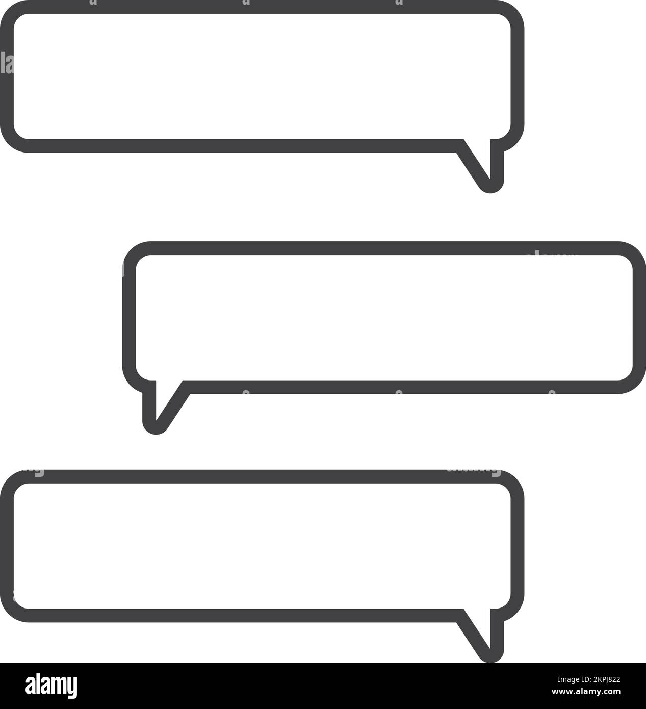 Message boxes and chats illustration in minimal style isolated on ...