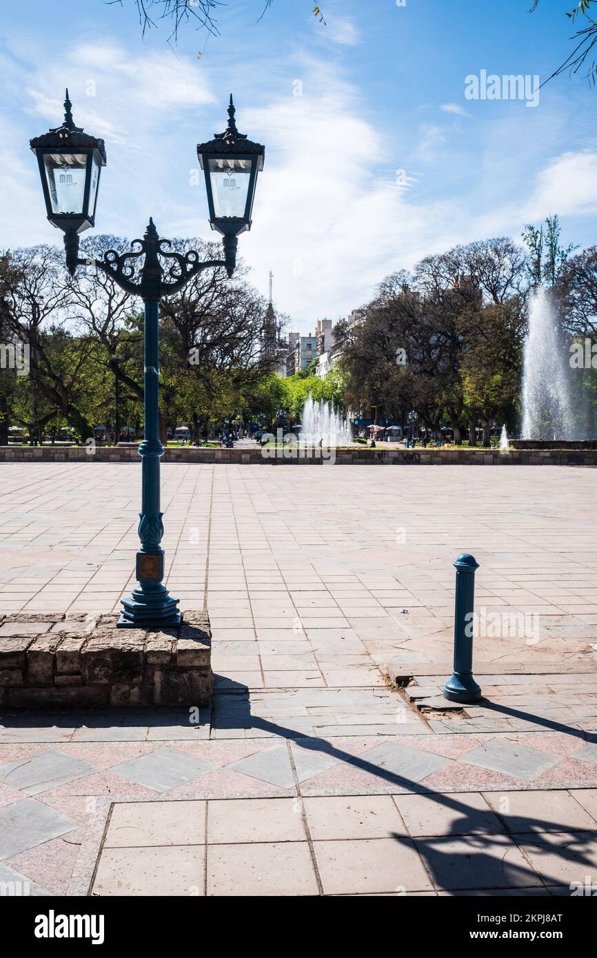 Classic lamp post at Plaza Independencia (Independence Square) in ...