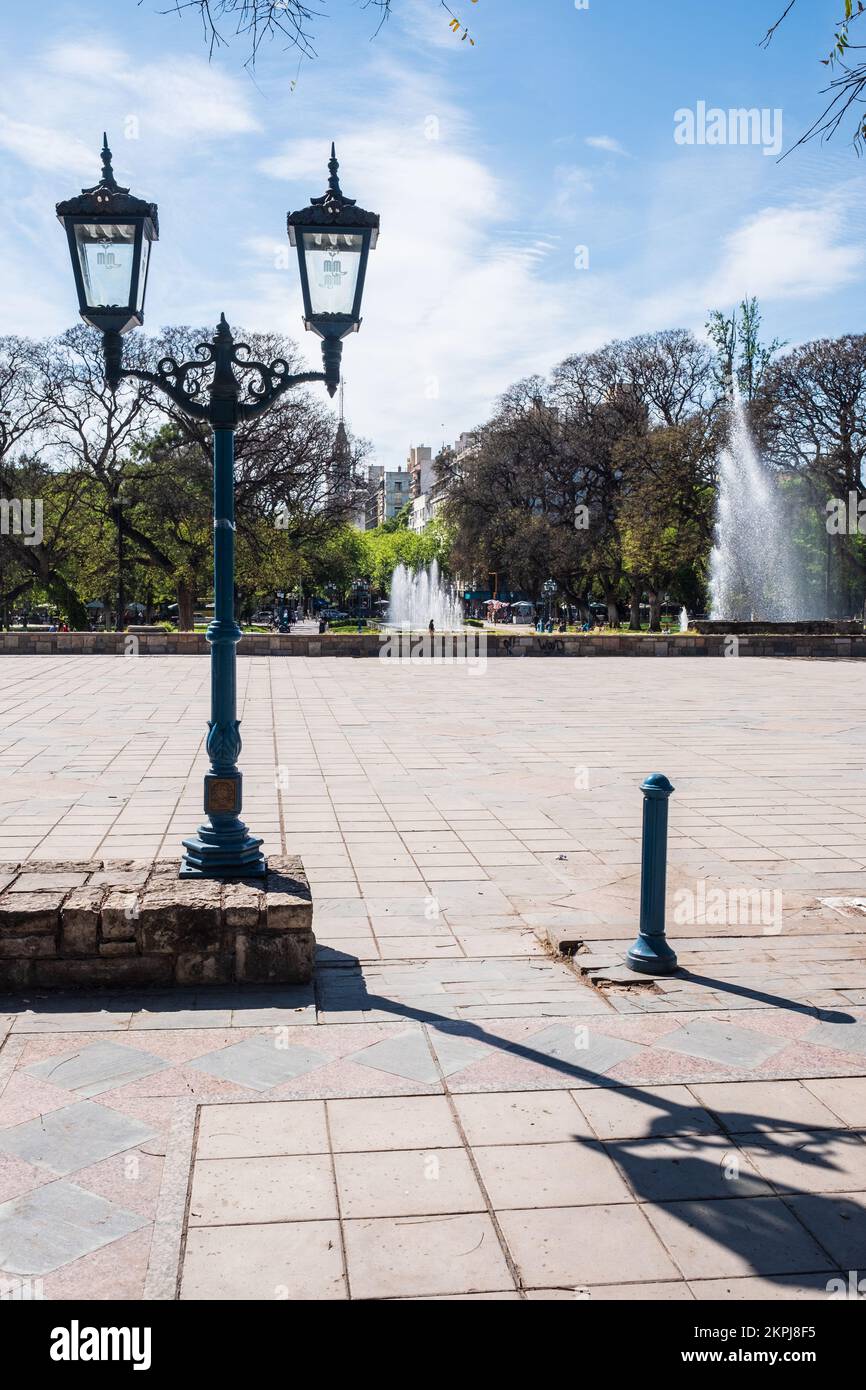 Classic lamp post at Plaza Independencia (Independence Square) in ...