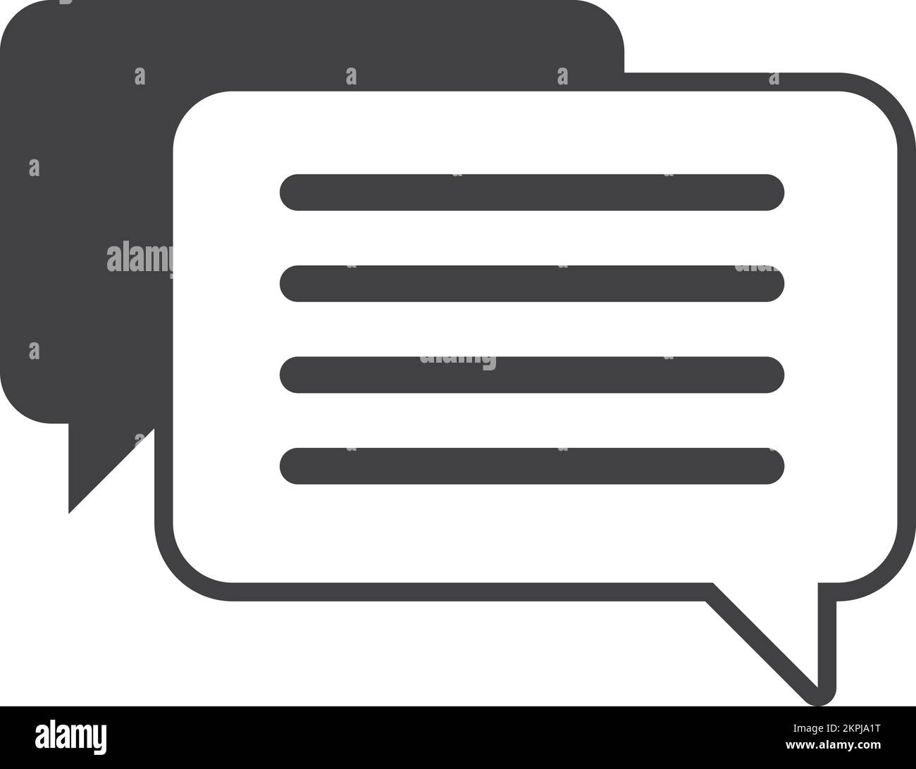 Message boxes and chats illustration in minimal style isolated on ...