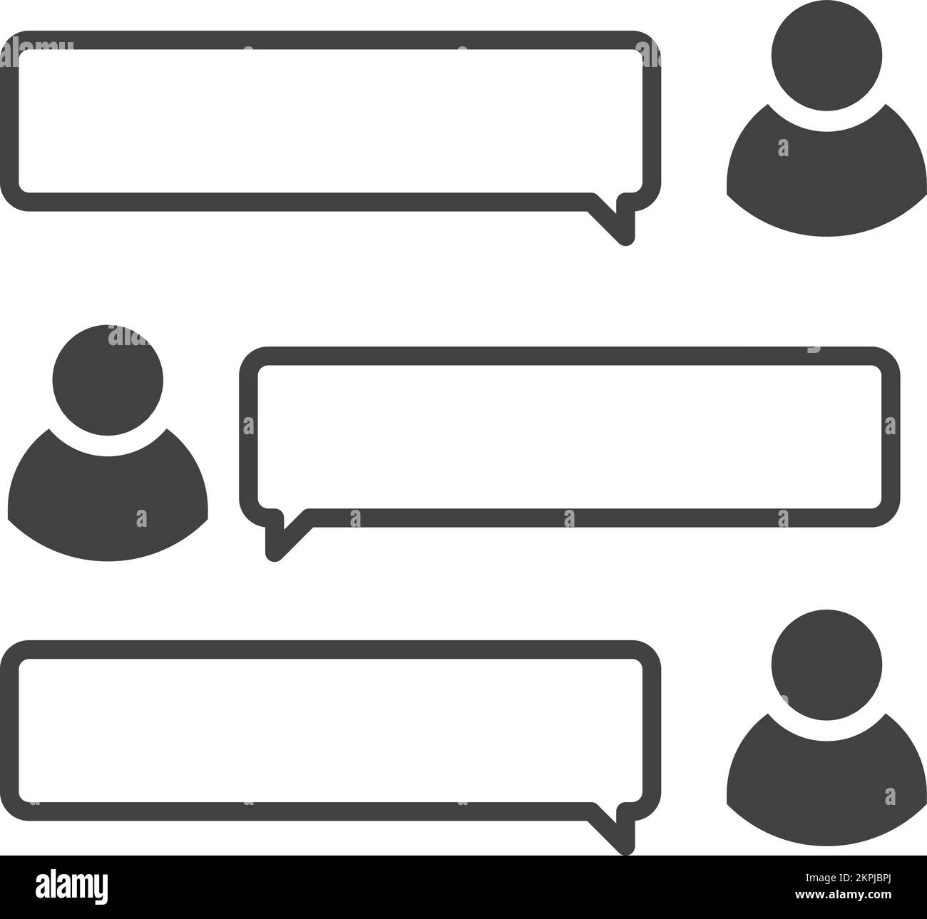 Message boxes and chats illustration in minimal style isolated on ...