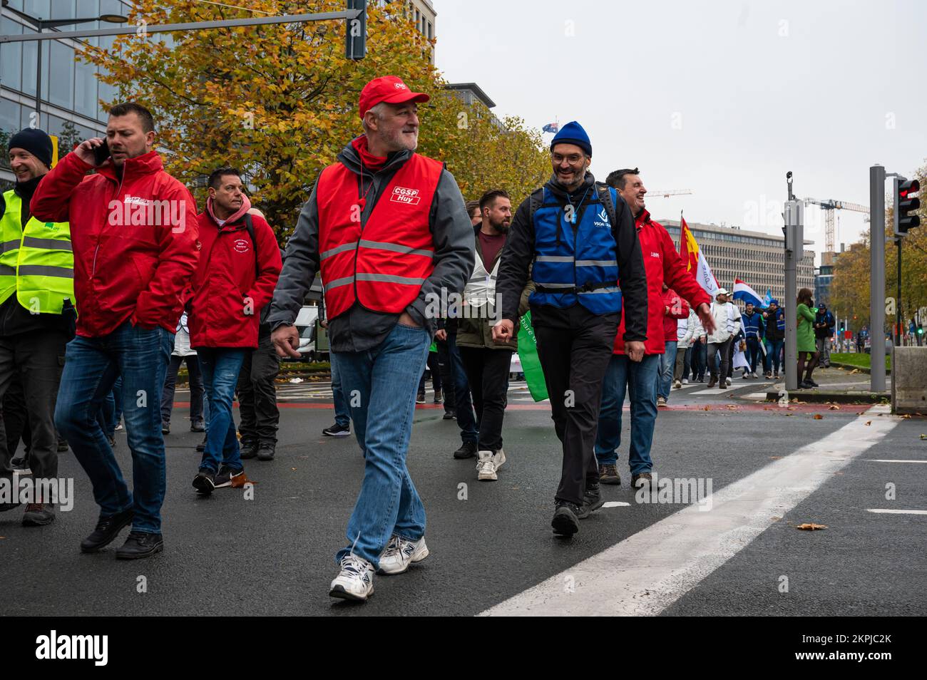 Brussels Capital Region, Belgium - 11 28 2022 - Police demonstrates ...