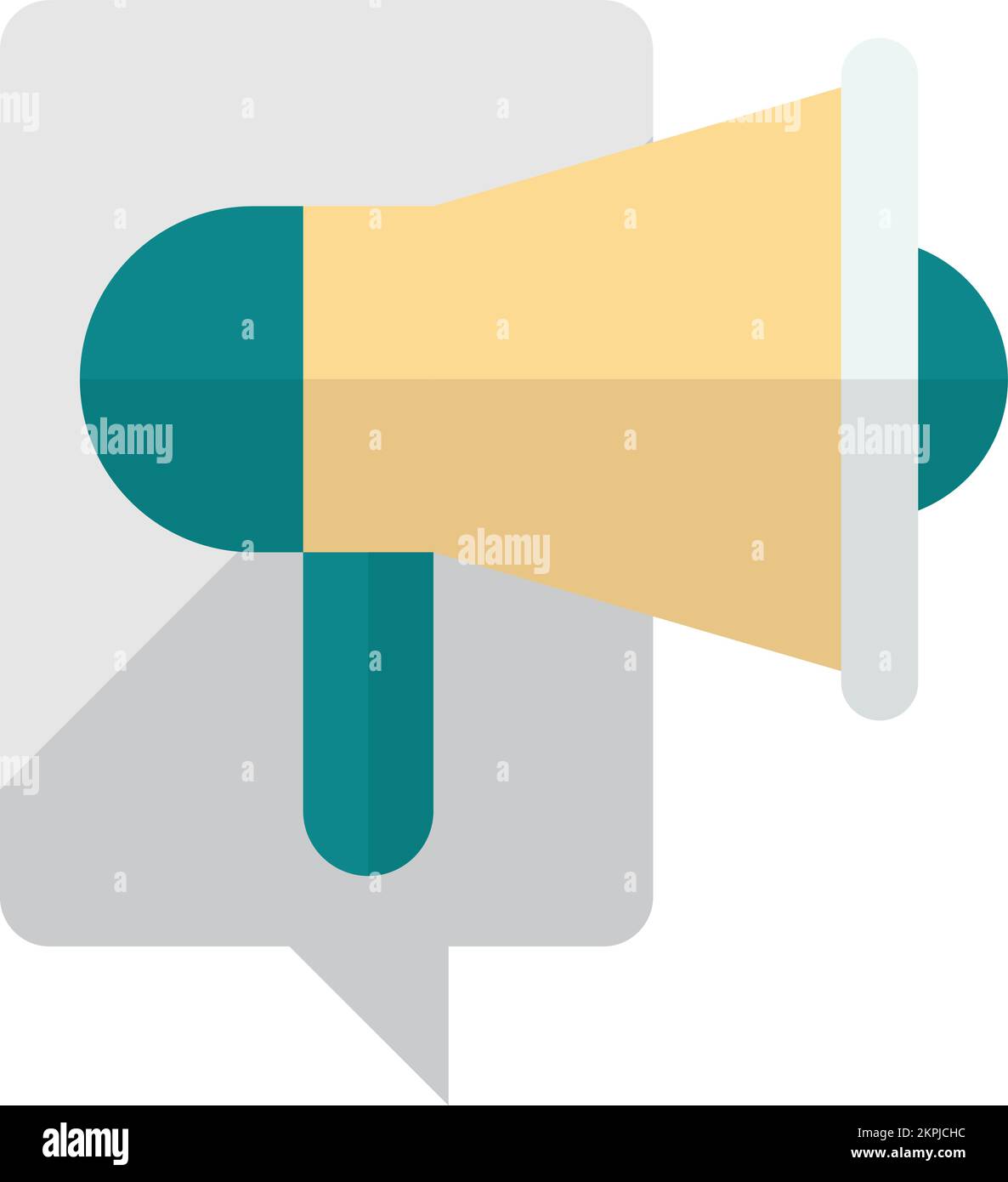 Message box and megaphone illustration in minimal style isolated on ...