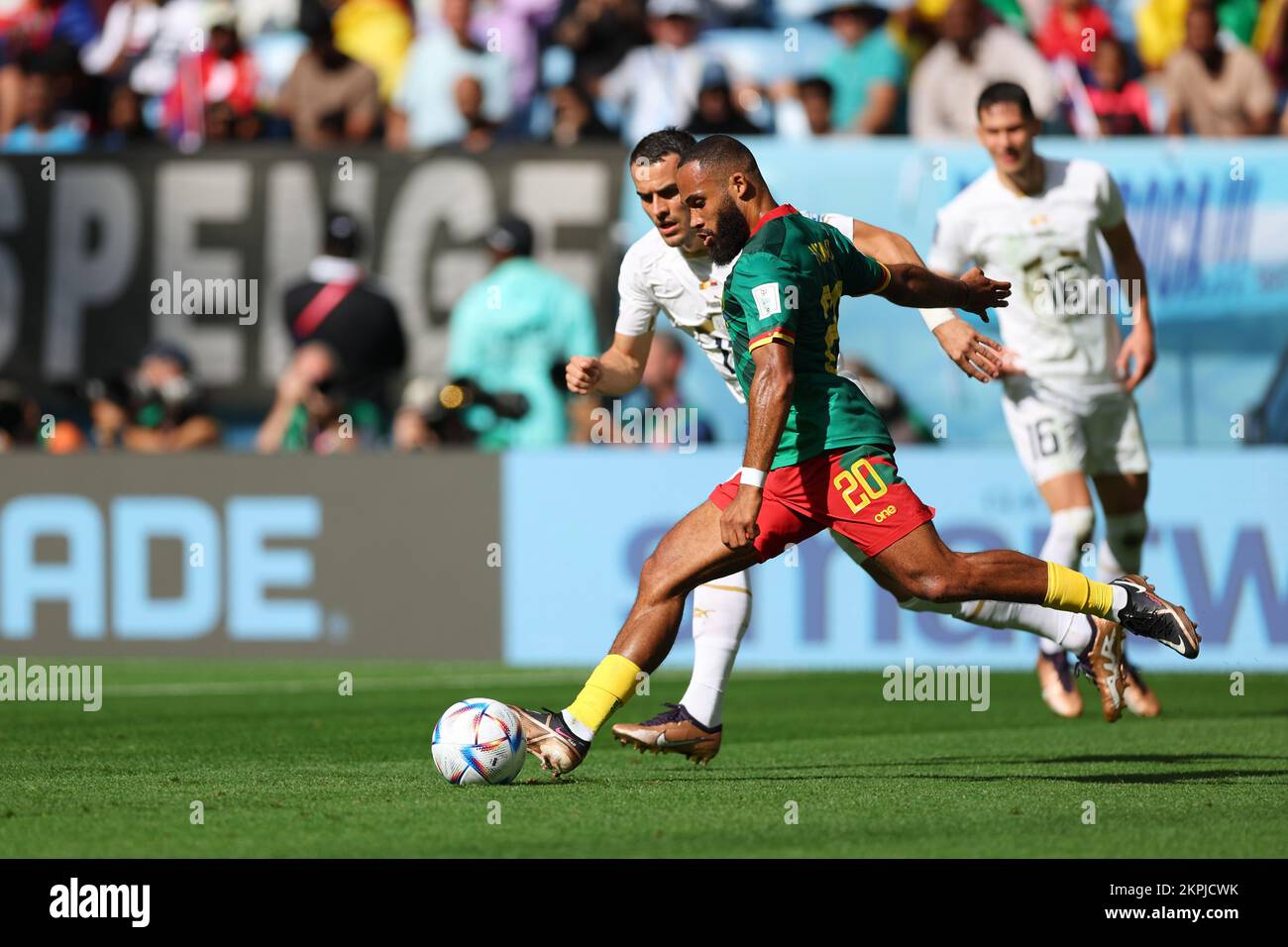 Al Wakrah, Qatar. 28th Nov, 2022. Bryan Mbeumo (CMR) Football/Soccer ...