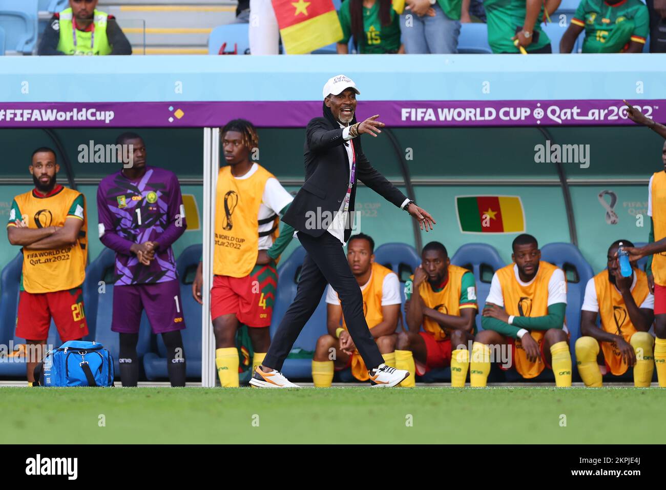 Al Wakrah, Qatar. 28th Nov, 2022. Rigobert Song head coach (CMR ...