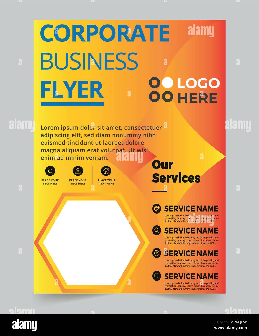 Professional business flyer design template for business Stock Vector ...