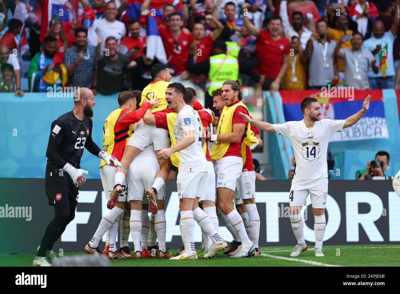 Al Wakrah, Qatar. 28th Nov, 2022. Serbia team group (SRB) Football ...