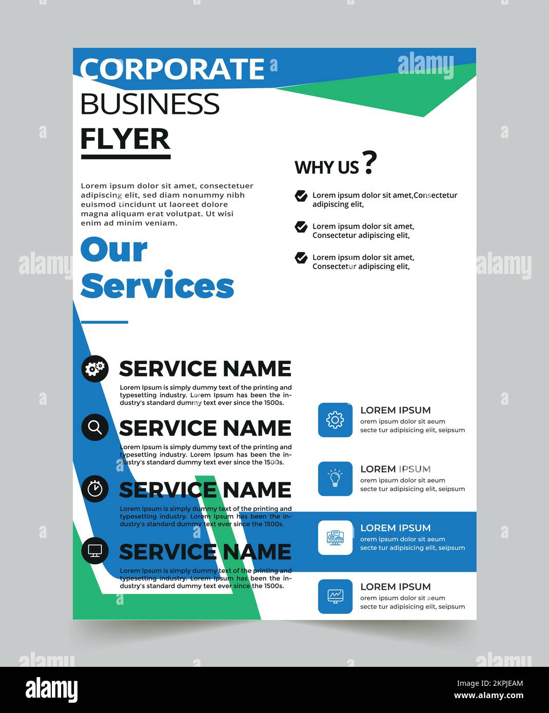 Professional business flyer design template for business Stock Vector ...