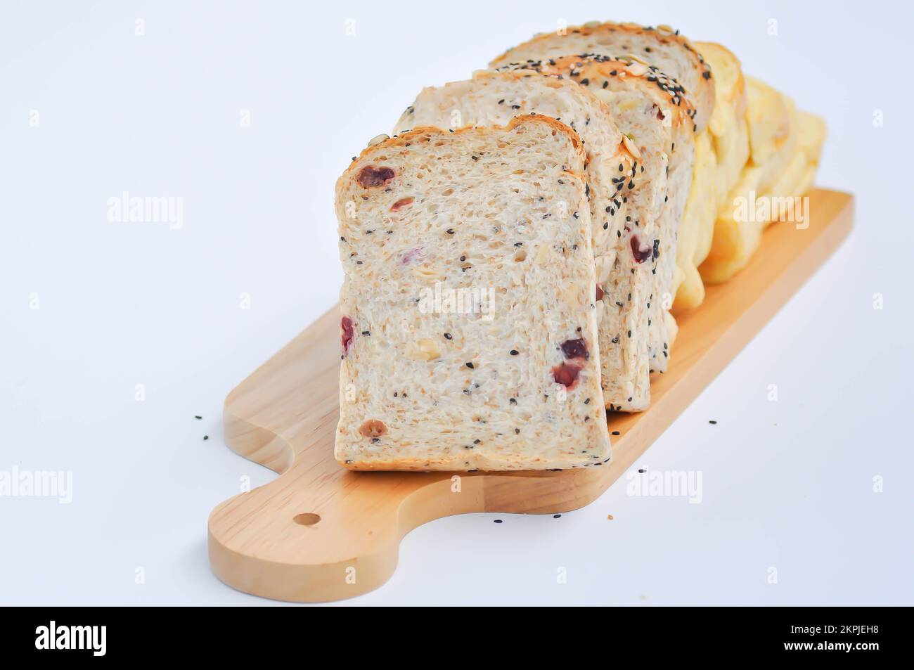 bread , whole wheat bread or nut bread or loaf of bread or cut bread in ...
