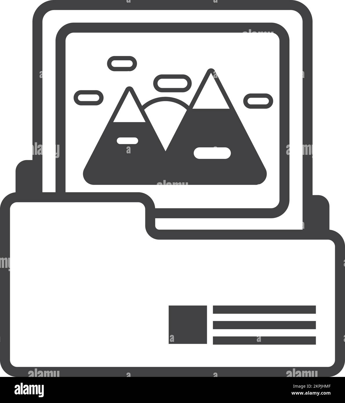 picture storage folder illustration in minimal style isolated on ...