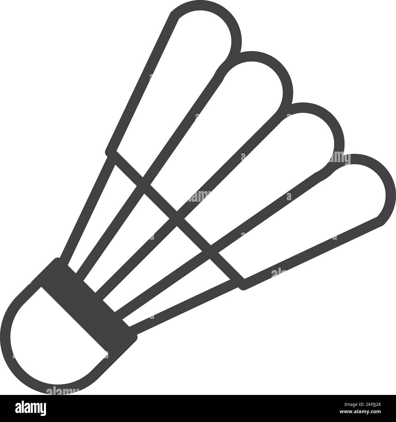 badminton ball illustration in minimal style isolated on background ...