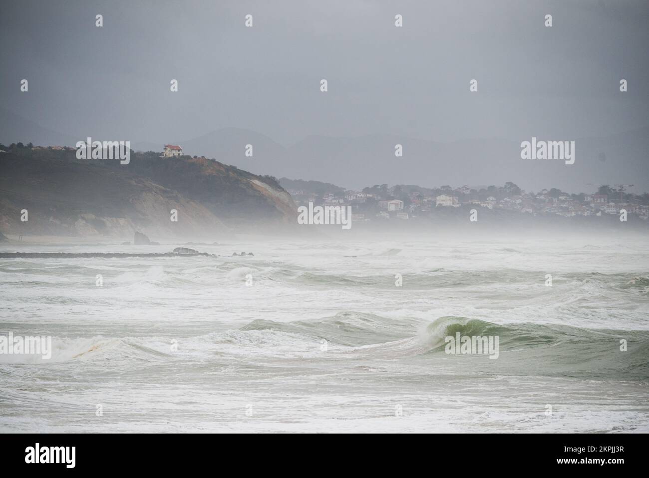 Winter Ocean, Biarritz, France Stock Photo - Alamy