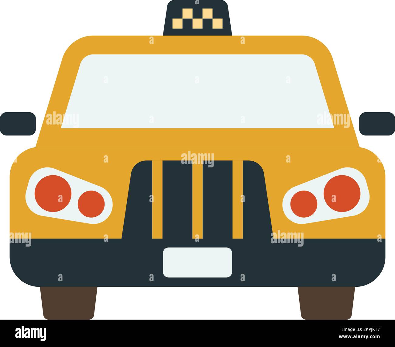 Black taxi cab front Stock Vector Images - Alamy