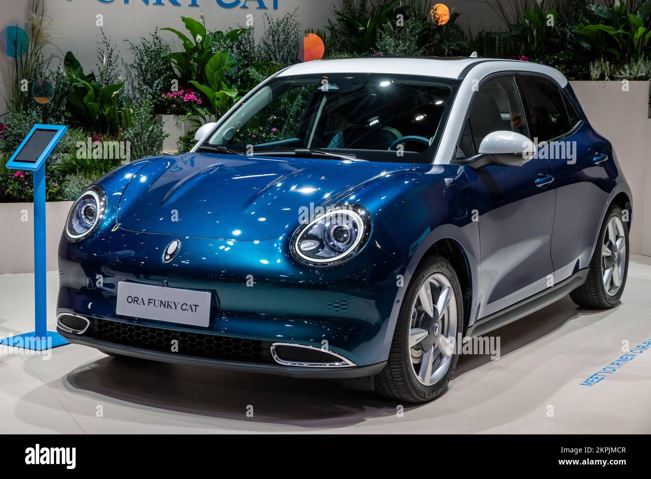 GWM ORA Funky Cat full-electric compact car showcased at the Paris ...