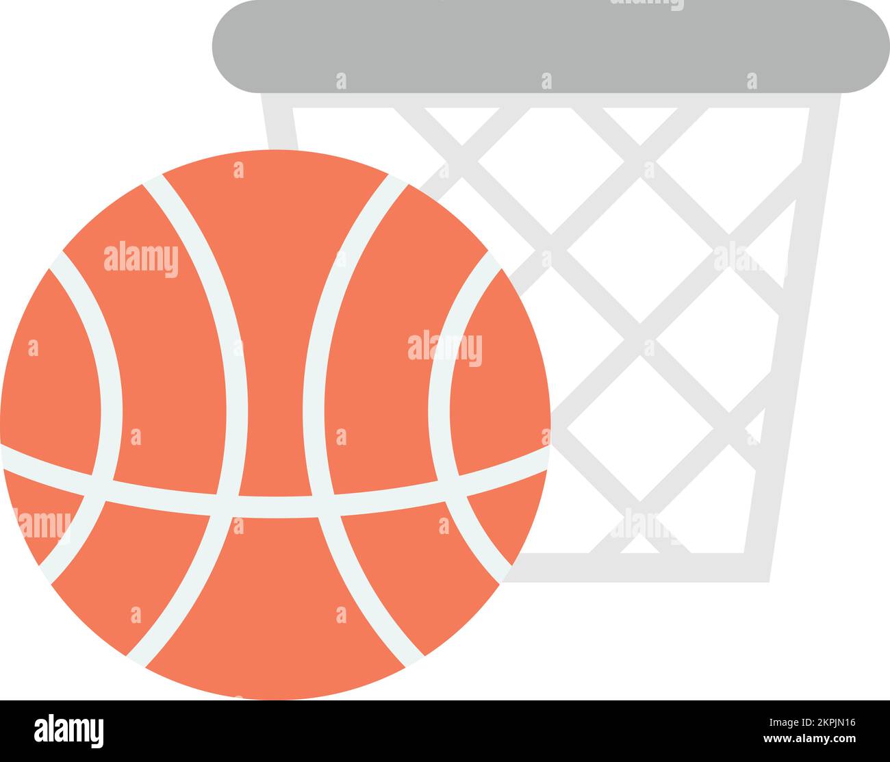 basketball equipment illustration in minimal style isolated on ...