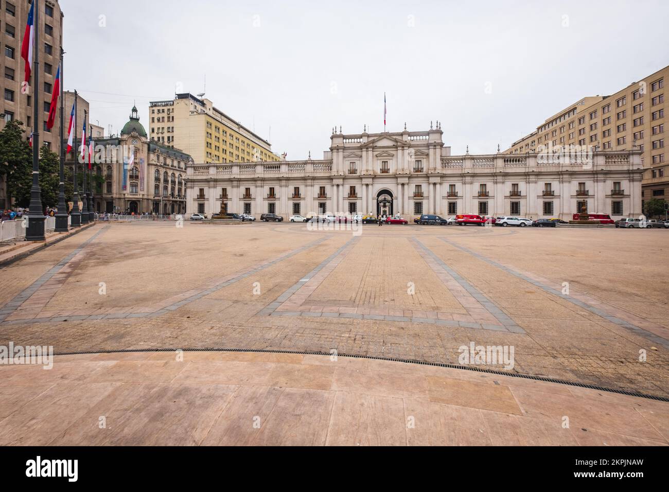 At la moneda palace in santiago hi-res stock photography and images - Alamy