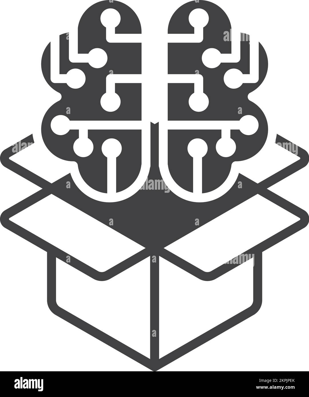 Minimal brain logo hi-res stock photography and images - Alamy