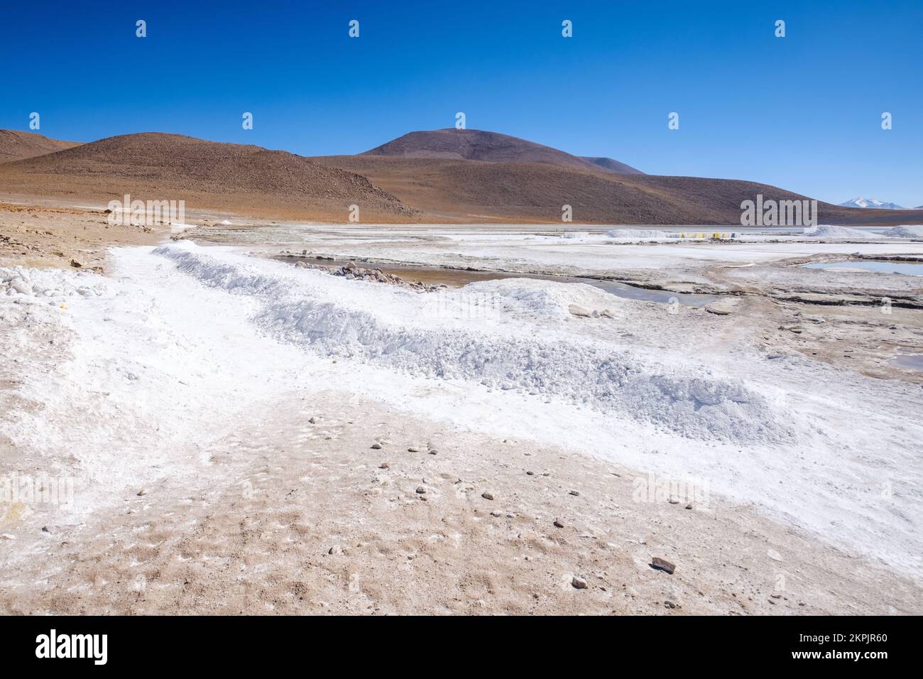 Borax mining on Salar de Chalviri (Chalviri Salt Flat) in Eduardo ...