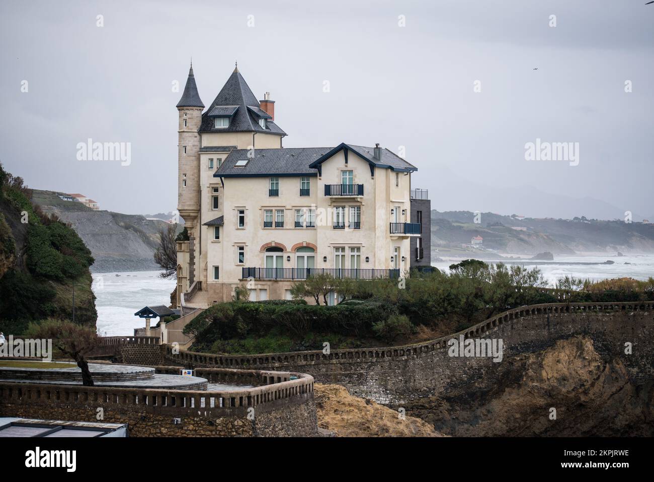 Villa beltza, Biarritz, during wintertime Stock Photo - Alamy
