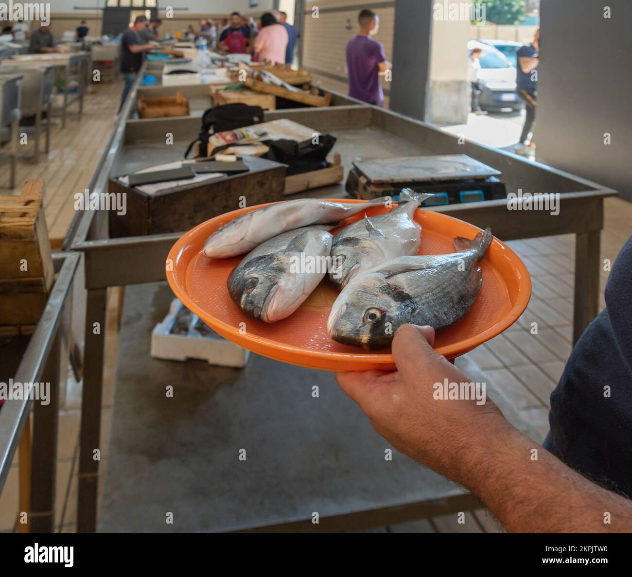 Details from the fish market in Sicily Stock Photo - Alamy