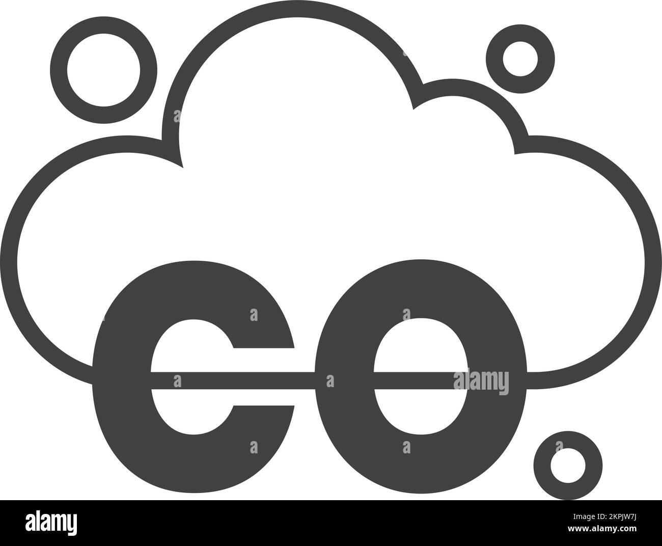 Gas CO illustration in minimal style isolated on background Stock ...