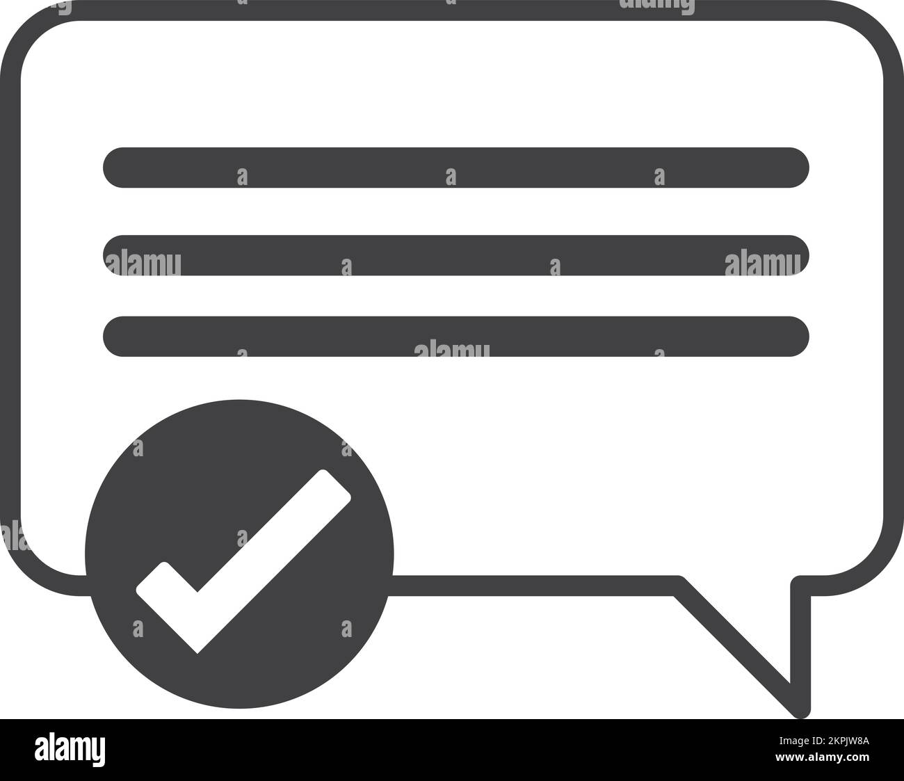 Text boxes and check marks illustration in minimal style isolated on ...