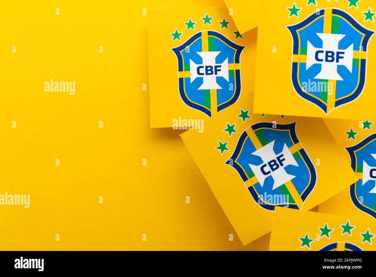LONDON, UK - December 2022: Brazil national football team logo ...