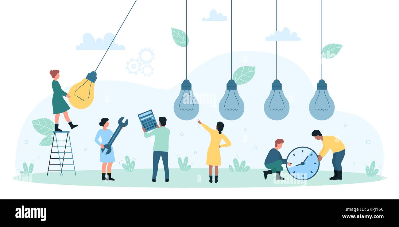 Creative idea, insight, efficiency and business innovation vector ...