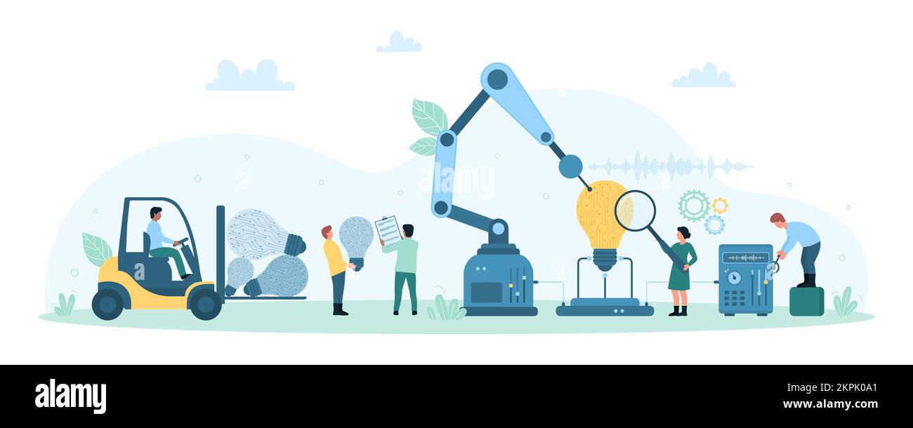 AI, innovation technology to develop creative idea vector illustration ...