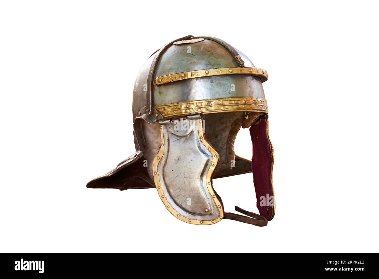 Ancient Roman helmet, vintage soldier armor to protect the head in ...
