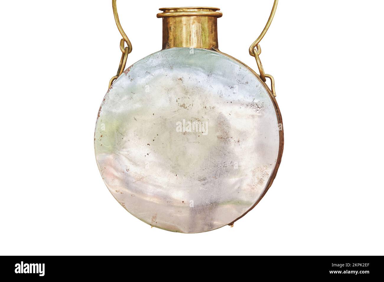 An ancient Roman flask, isolated on a white background. Reconstruction ...