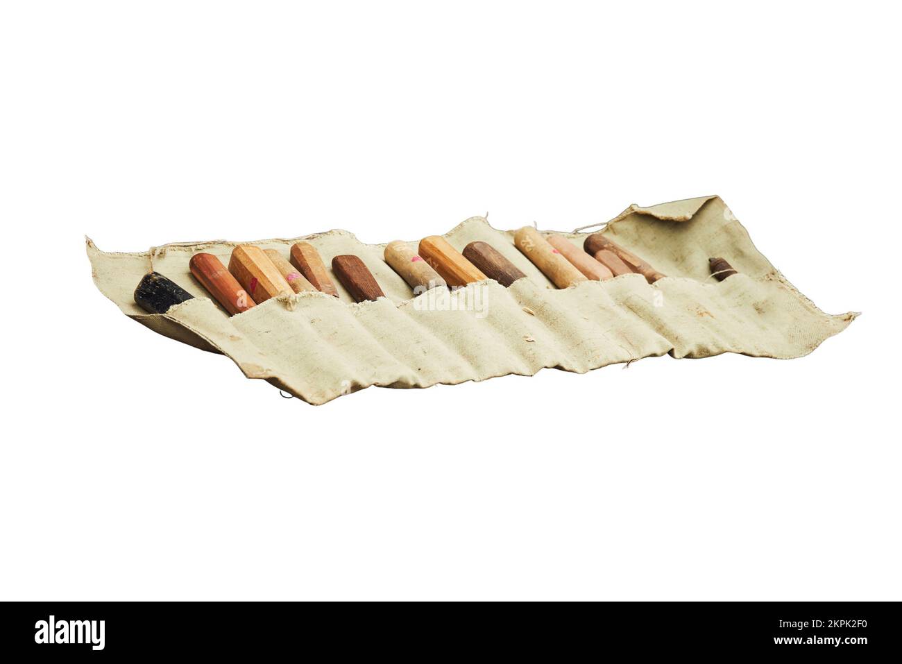 Medieval tools chisel set, isolated on a white background ...