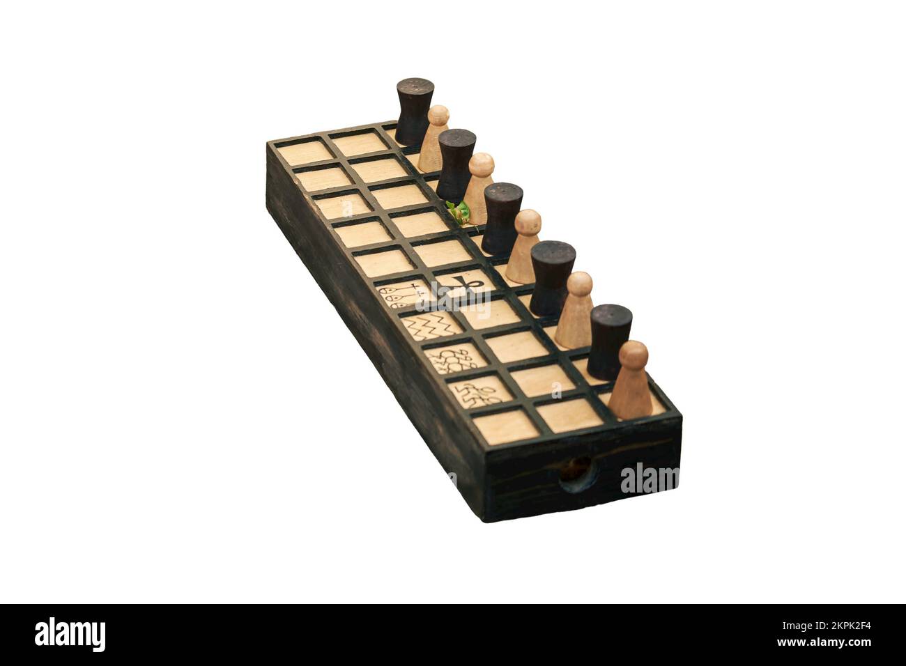 Senet game, popular in ancient Roman, isolated on a white background ...