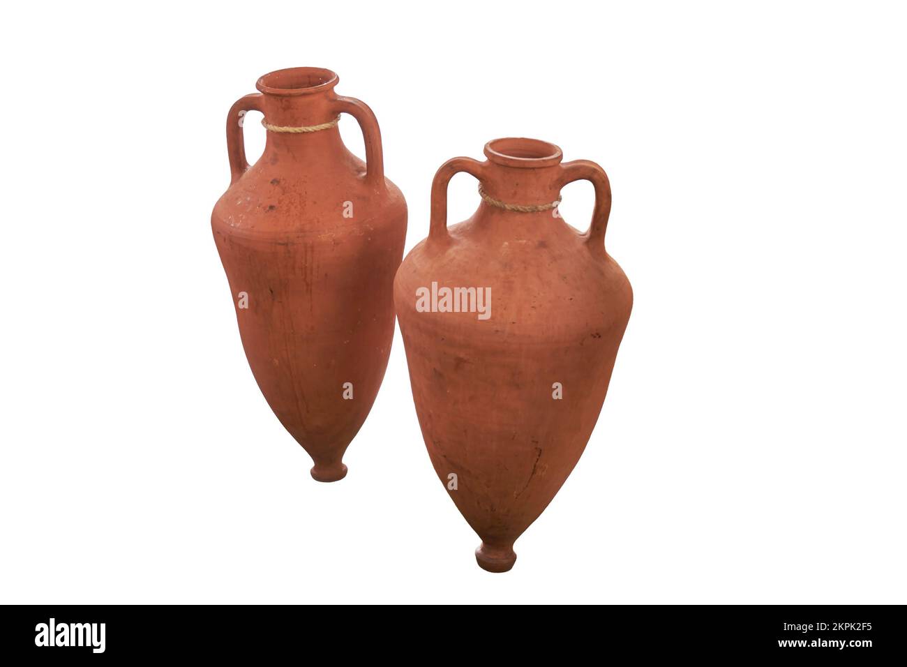 Ancient Roman jug, isolated on a white background. Reconstruction of ...