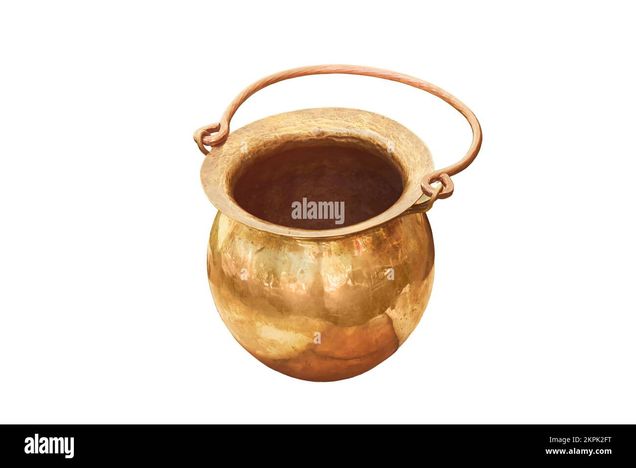 Ancient Roman pot, isolated on a white background. Reconstruction of ...