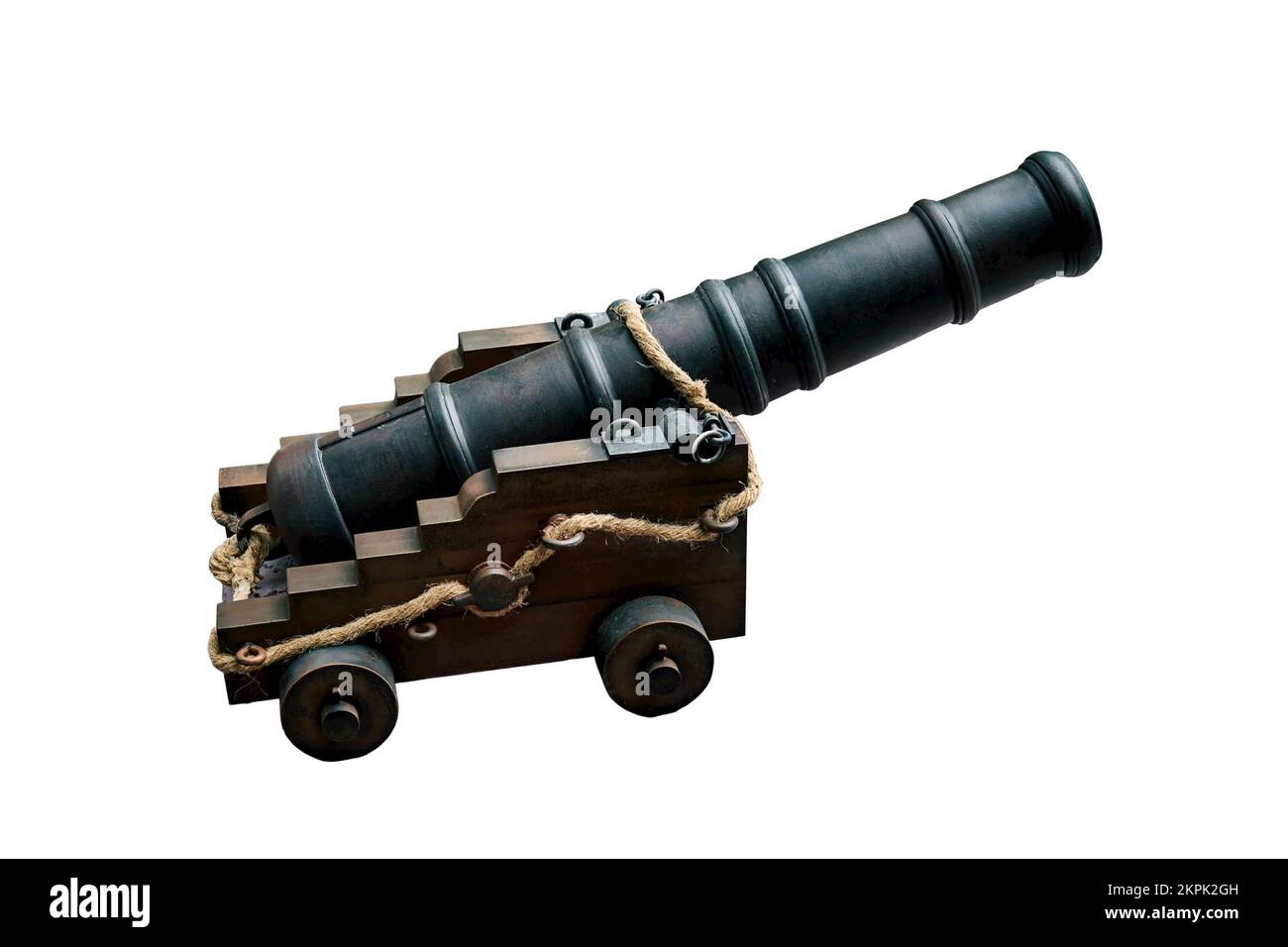 A cannon in the form of a pawn on a large chessboard with pieces ...