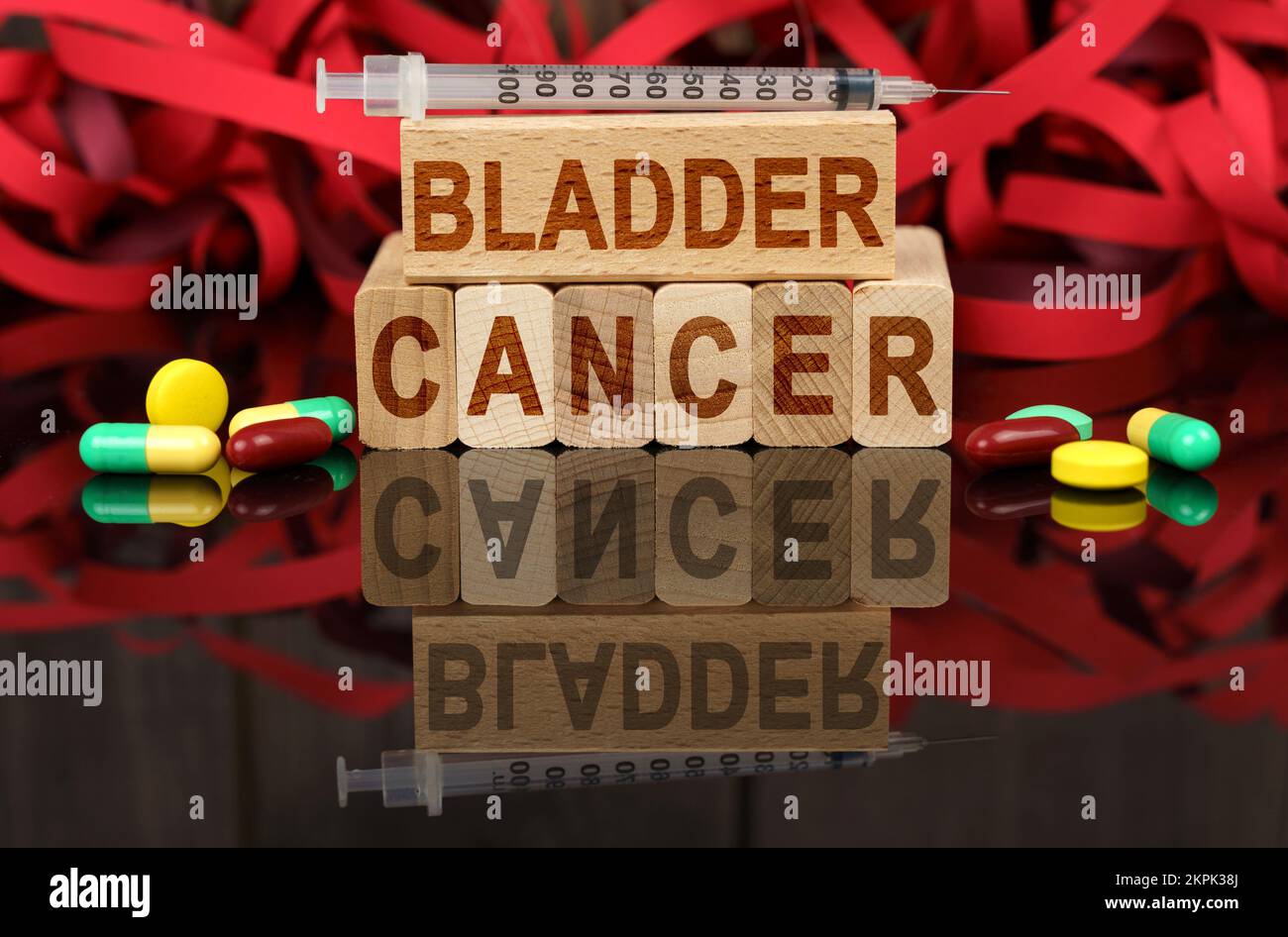 Medicine and health concept. On the surface are visible tablets, a ...