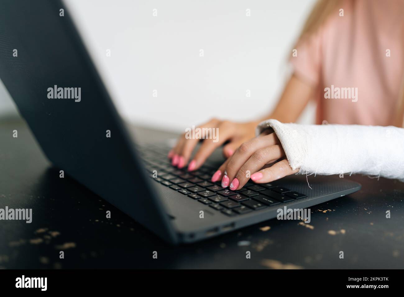 Woman wrapped up in the office hi-res stock photography and images - Alamy