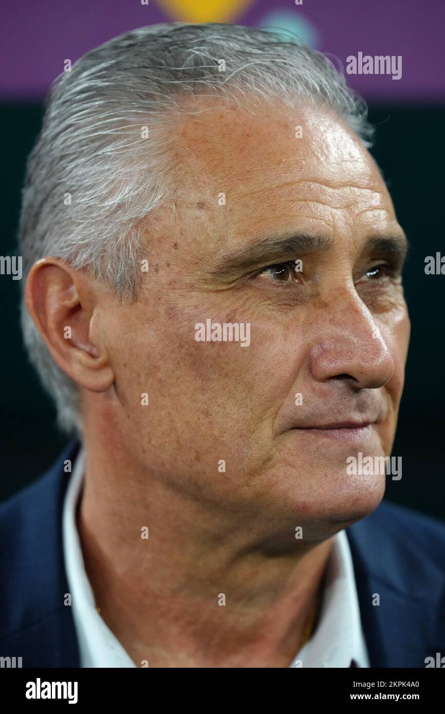 Brazil manager Tite before the FIFA World Cup Group G match at Stadium ...