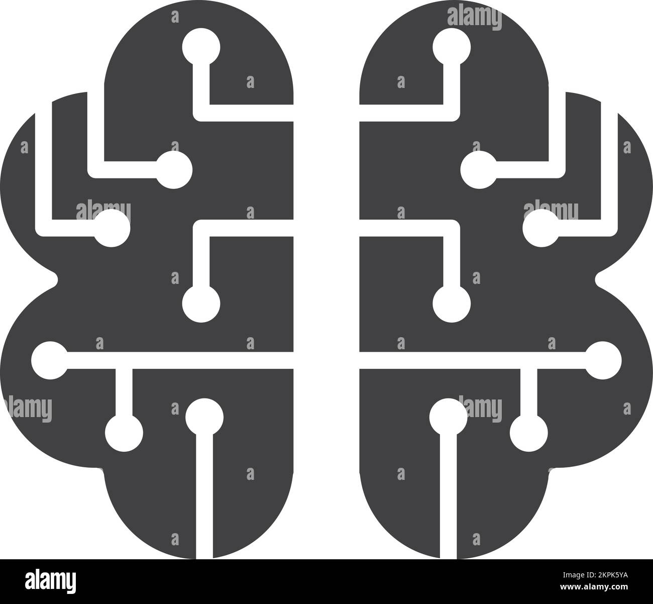 Digital human brain circuit board Stock Vector Images - Alamy